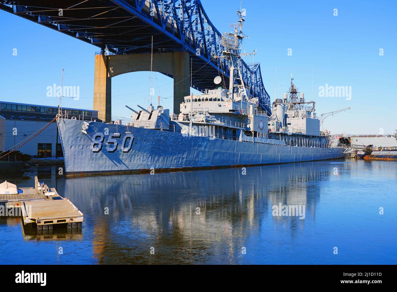 FALL RIVER, MA –5 MAR 2022- View of the Maritime Museum at Battleship ...