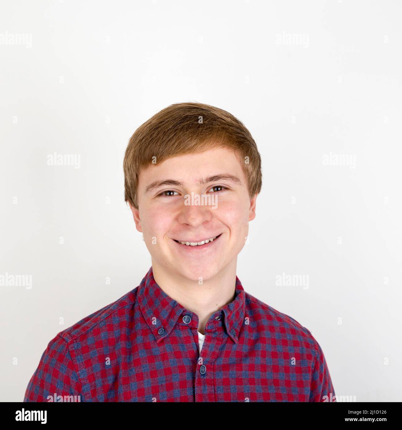 Portrait of happy handsome young man on white background, cheerful ...