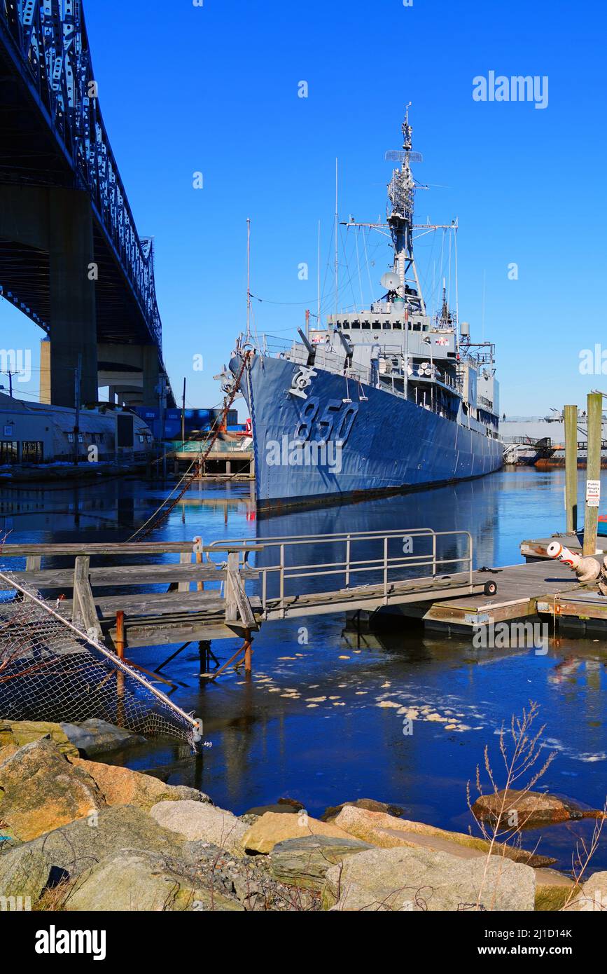 FALL RIVER, MA –5 MAR 2022- View of the Maritime Museum at Battleship ...