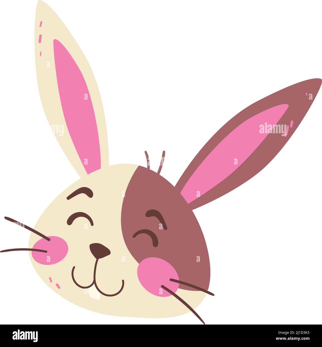 Isolated cute rabbit animal avatar Vector Stock Vector Image & Art - Alamy
