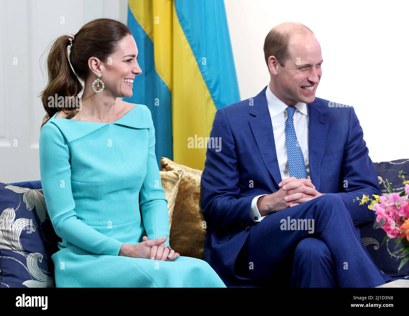 The Duke and Duchess of Cambridge during a private meeting with the ...