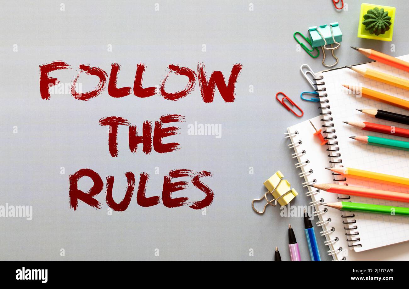 Follow the rules hi-res stock photography and images - Alamy