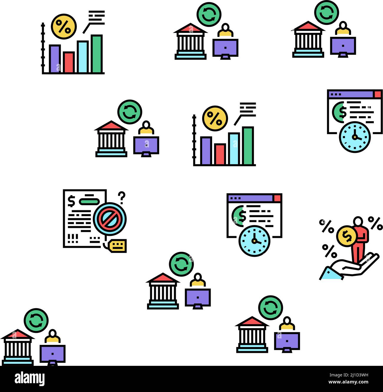 Loan Financial Credit Vector Seamless Pattern Stock Vector Image & Art ...