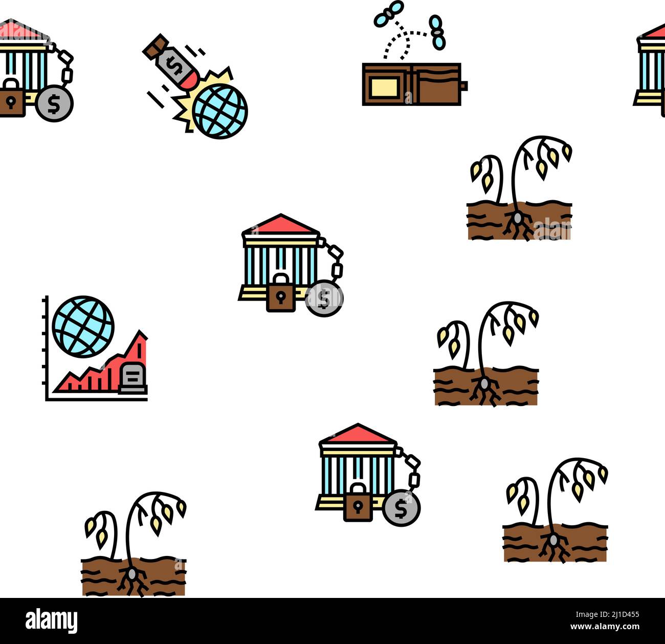 Poverty Destitution Vector Seamless Pattern Stock Vector Image & Art ...