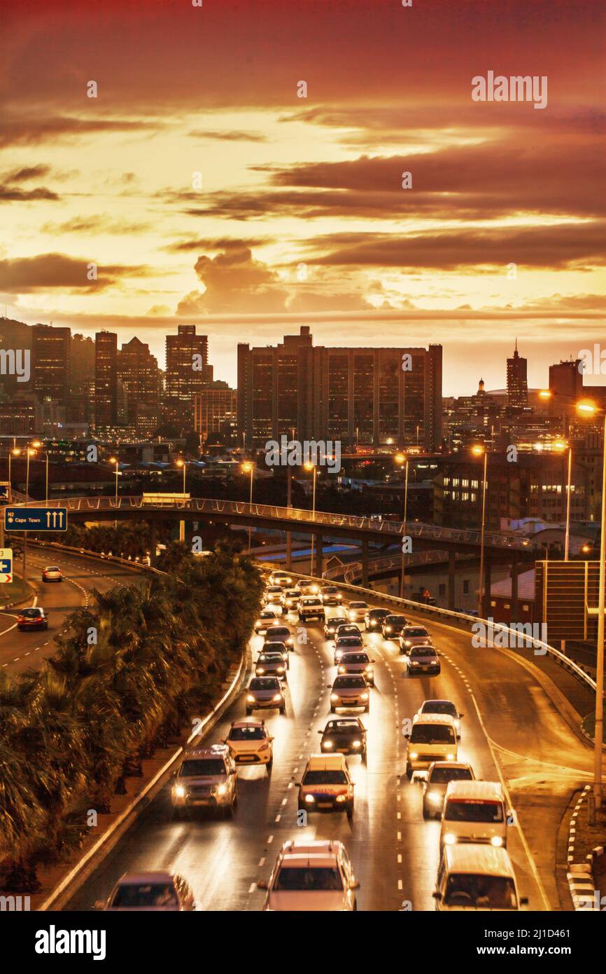 The journey is the destination. Shot of urban development Stock Photo ...