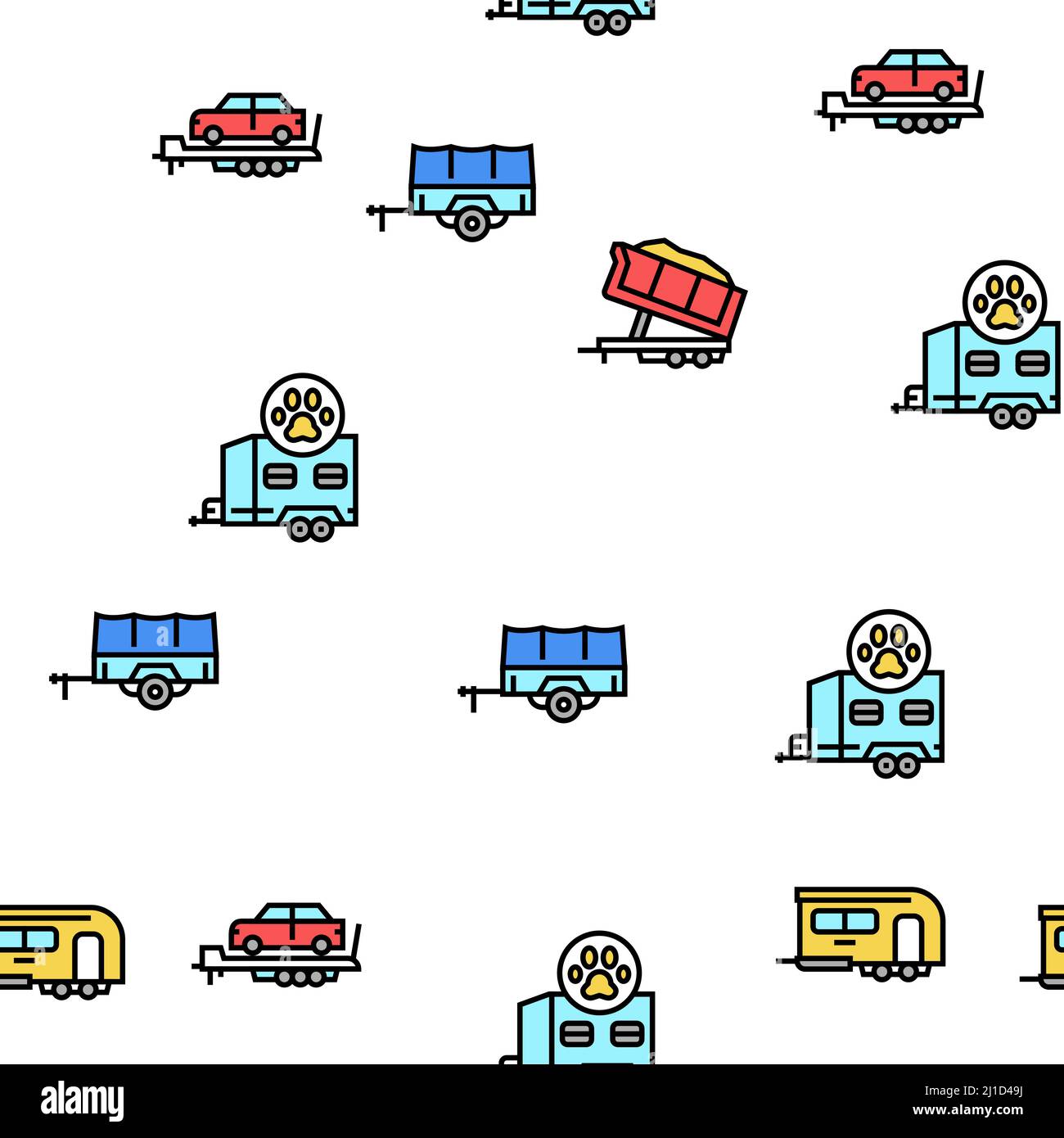 Trailer Transport Vector Seamless Pattern Stock Vector Image & Art - Alamy