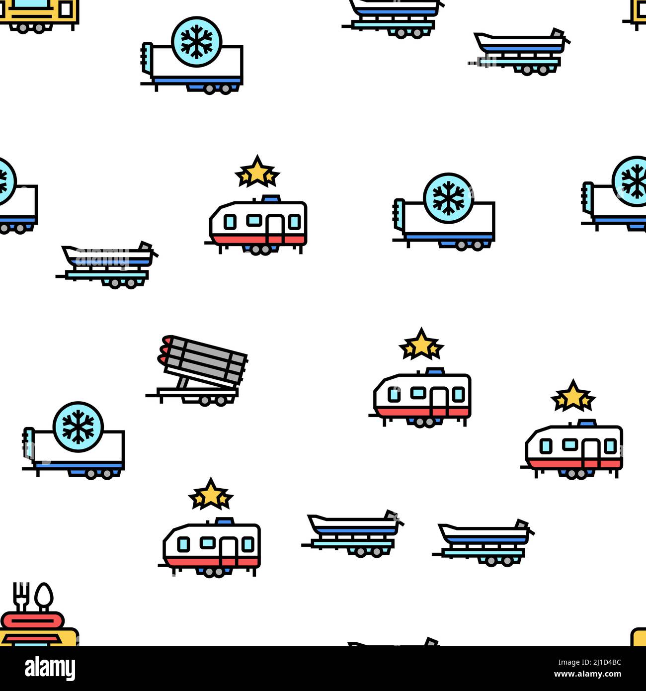 Trailer Transport Vector Seamless Pattern Stock Vector Image & Art - Alamy