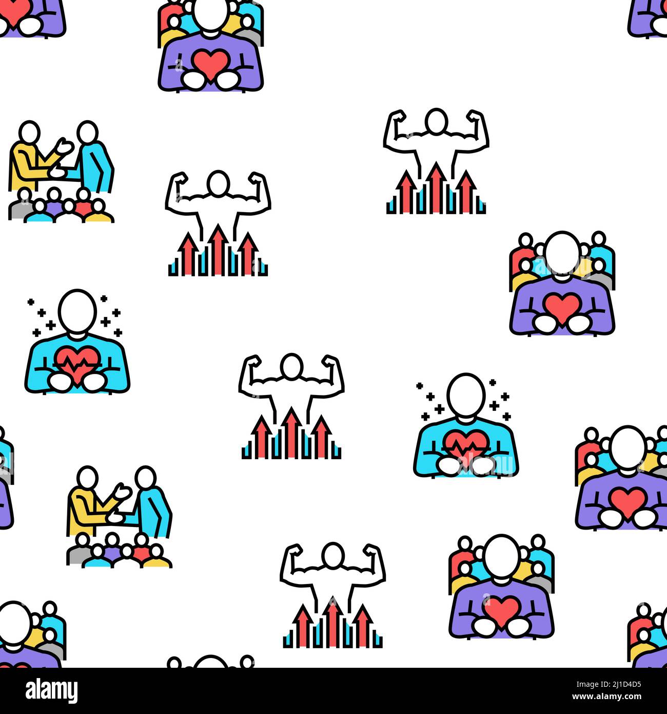 Values Human Life Vector Seamless Pattern Stock Vector Image & Art - Alamy