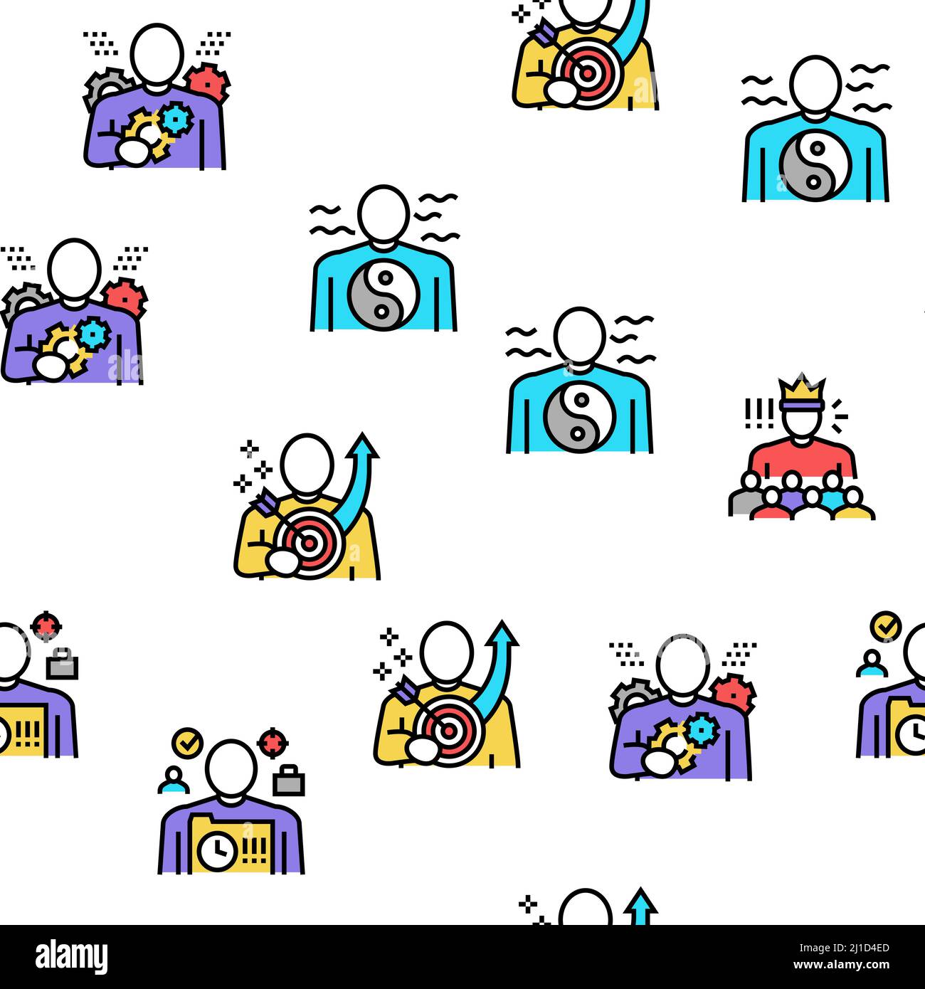 Values Human Life Vector Seamless Pattern Stock Vector Image & Art - Alamy