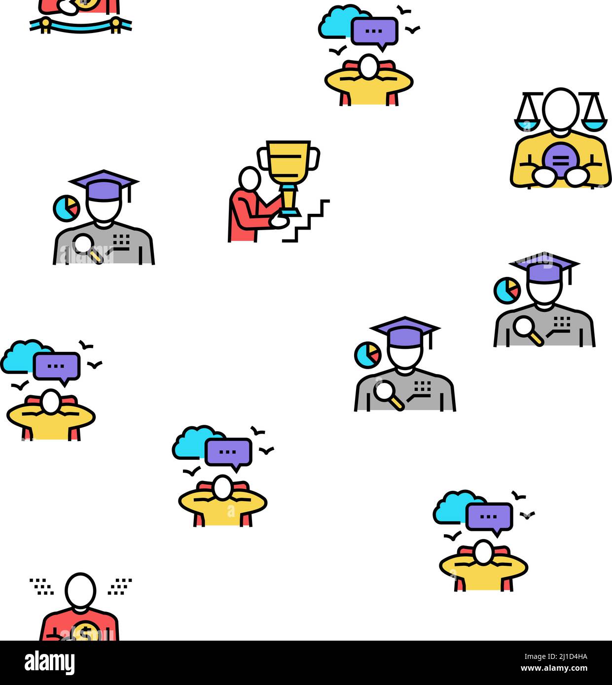 Values Human Life Vector Seamless Pattern Stock Vector Image & Art - Alamy