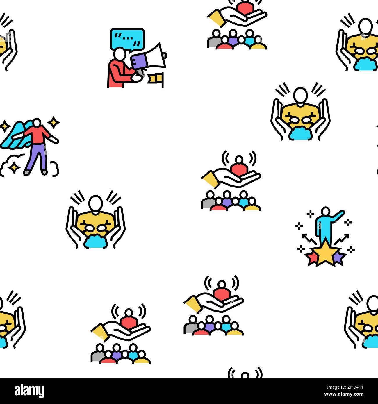 Values Human Life Vector Seamless Pattern Stock Vector Image & Art - Alamy