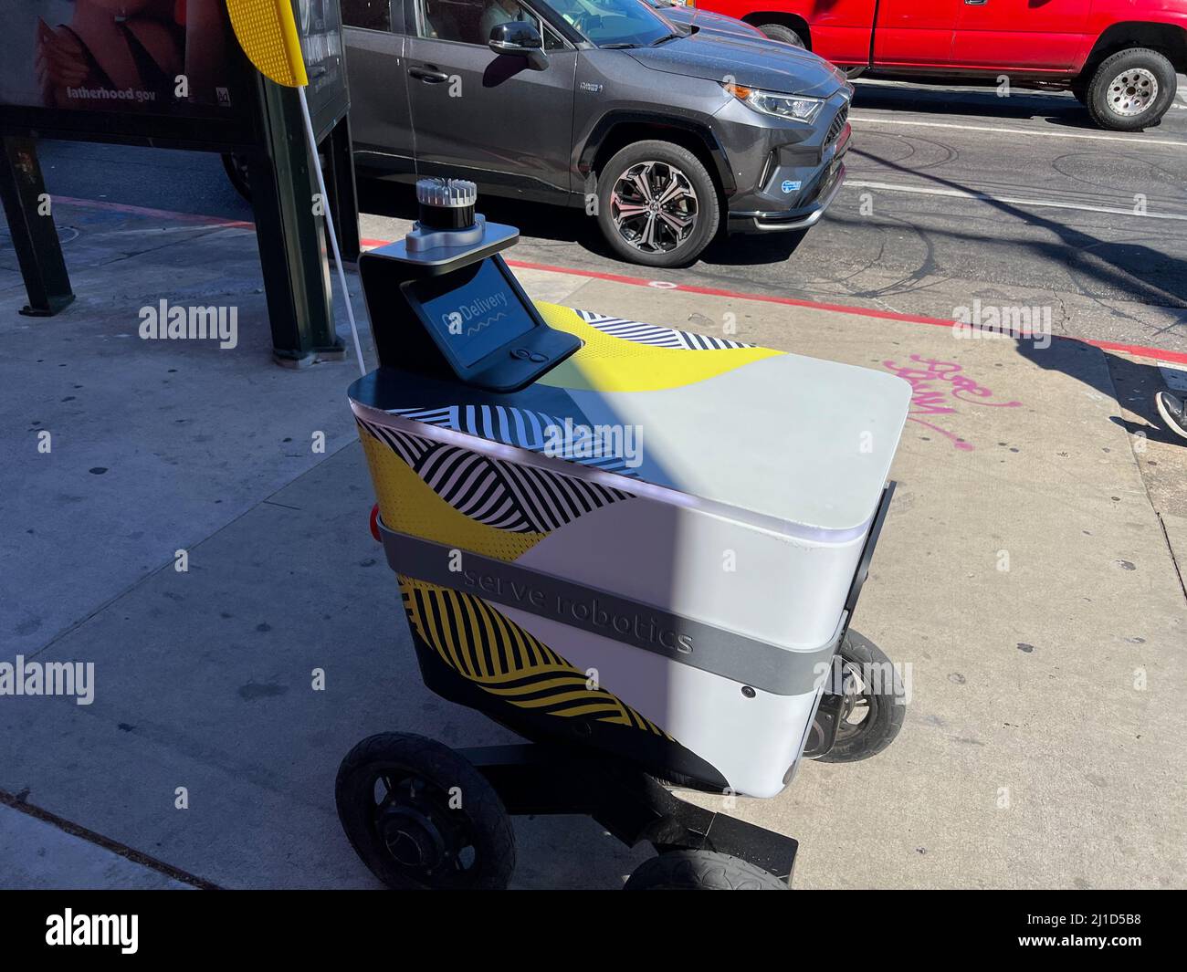 Jae, an autonomous robotic delivery vehicle from Serve Robotics ...