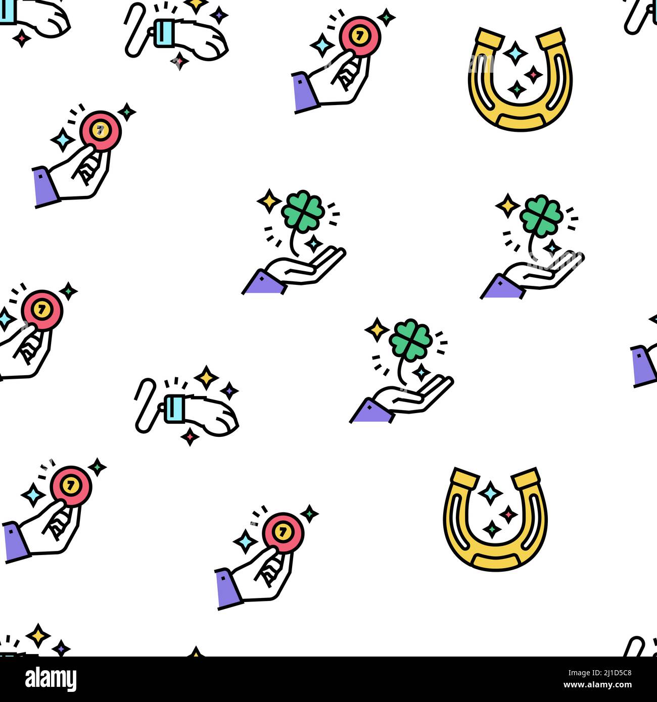 Lotto Gamble Game Vector Seamless Pattern Stock Vector Image & Art - Alamy