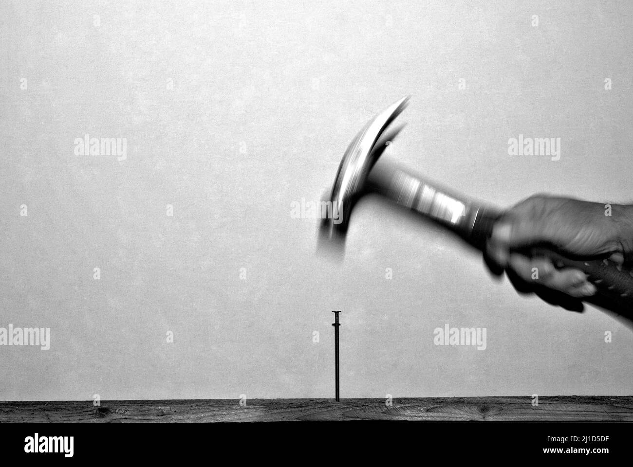 Hand on head hitting Black and White Stock Photos & Images - Alamy