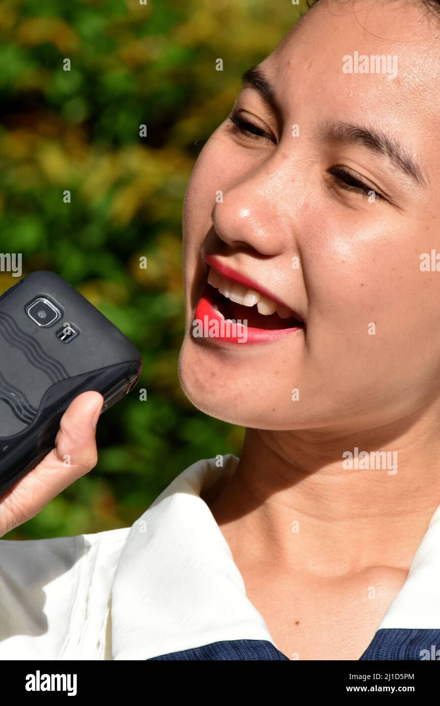 Singing into phone hi-res stock photography and images - Alamy