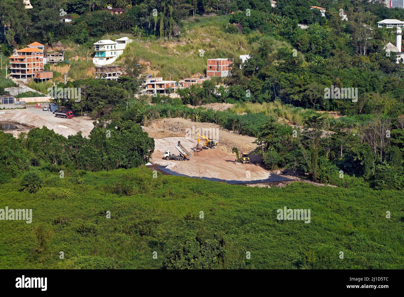 Earthmoving for building construction in Rio de Janeiro, Brazil Stock ...