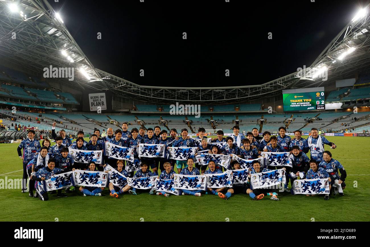 Sydney, Australia. 24th Mar, 2022. Japan team group Football/Soccer ...