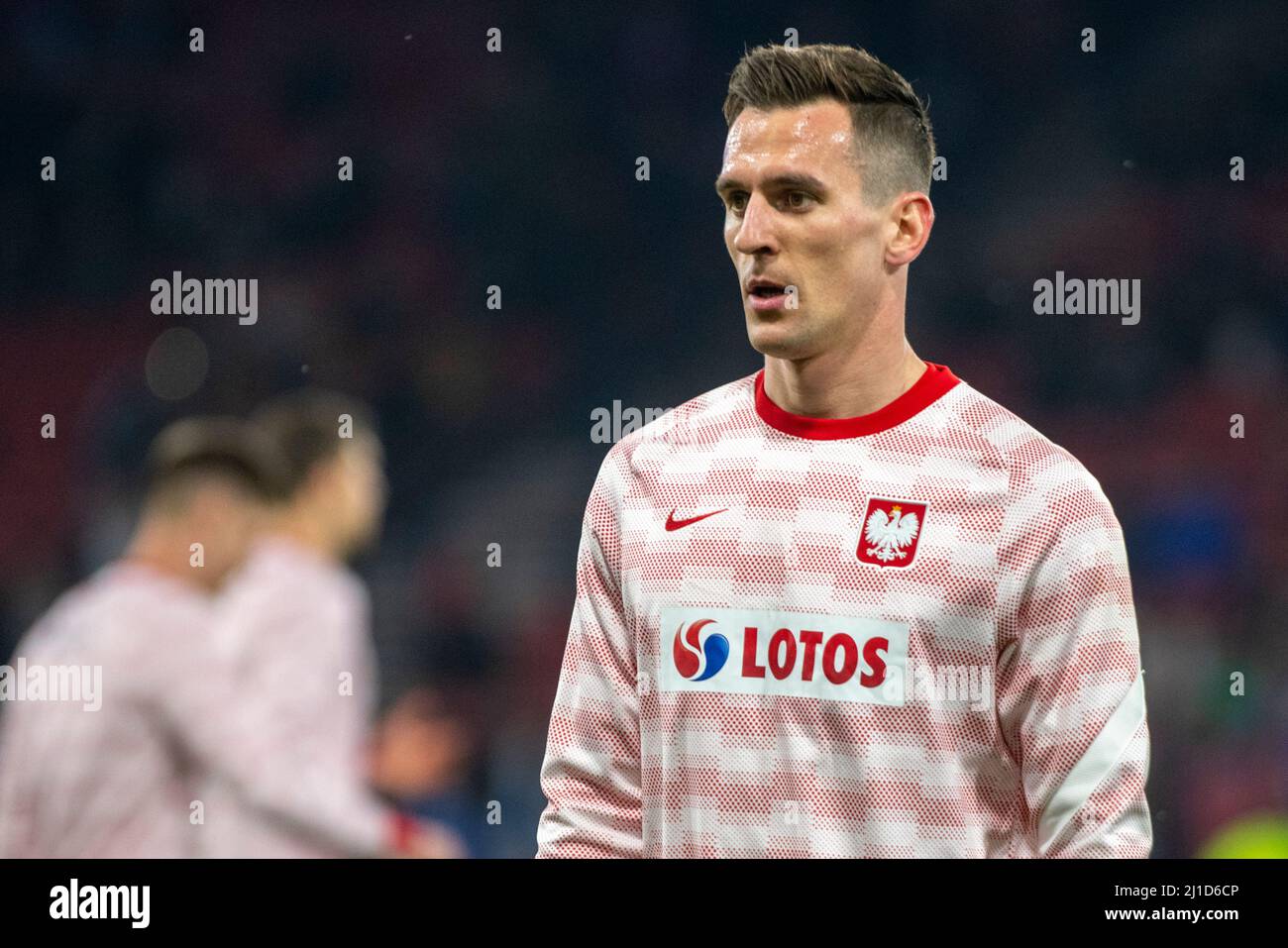 Arkadiusz Milik of Poland during the International Friendly Match ...