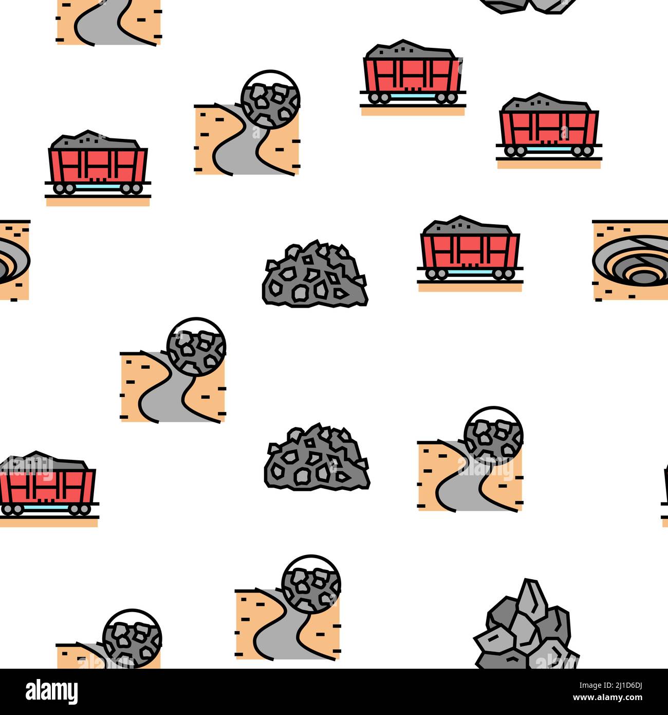 Crushed stone extraction Stock Vector Images - Alamy