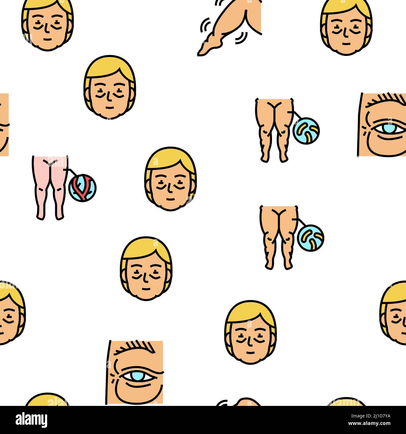 Edema Disease Symptom Vector Seamless Pattern Stock Vector Image & Art ...