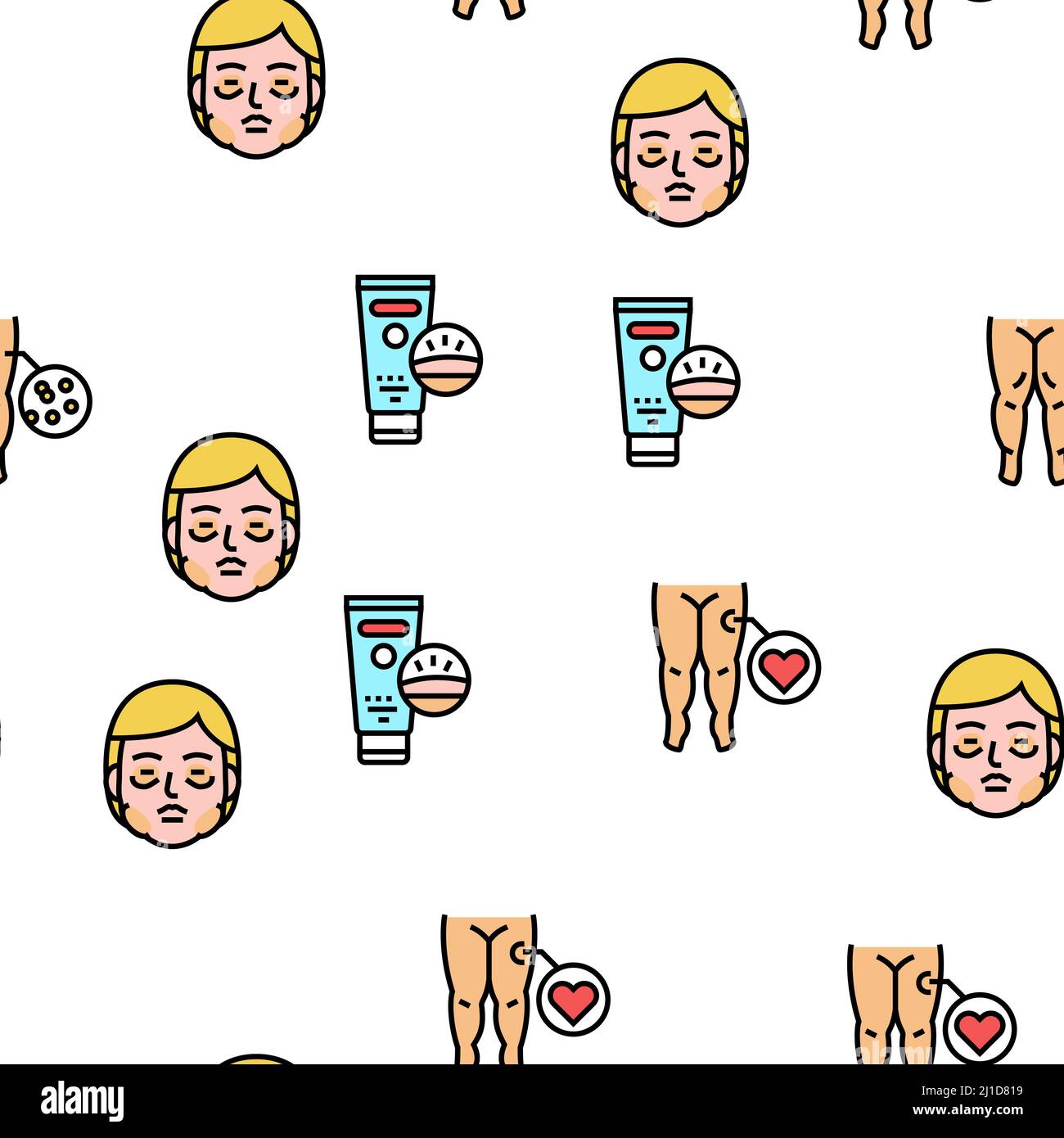 Edema Disease Symptom Vector Seamless Pattern Stock Vector Image & Art ...