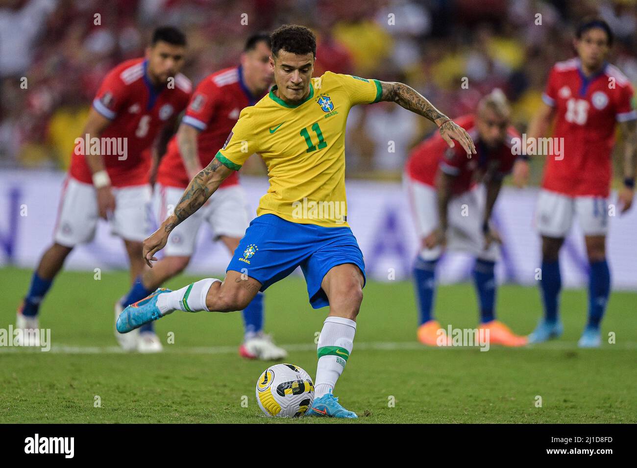 RJ - Rio de Janeiro - 03/24/2022 - WORLD CUP 2022 ELIMINATORIES, BRAZIL X CHILE - Philippe ...