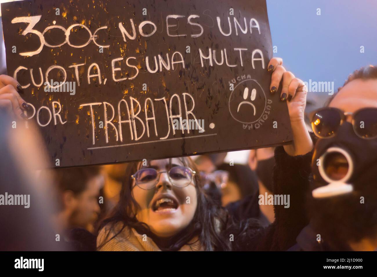 Madrid, Madrid, Spain. 24th Mar, 2022. All the self-employed in the ...