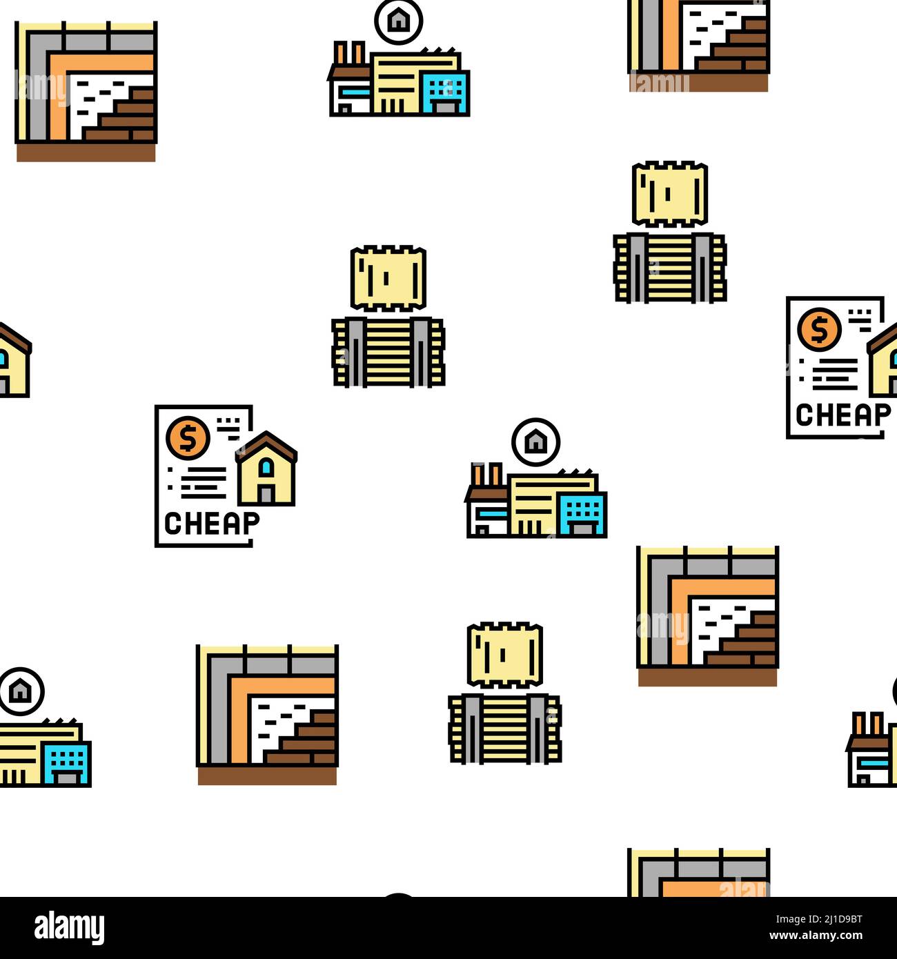 Timber Frame House Vector Seamless Pattern Stock Vector Image & Art - Alamy