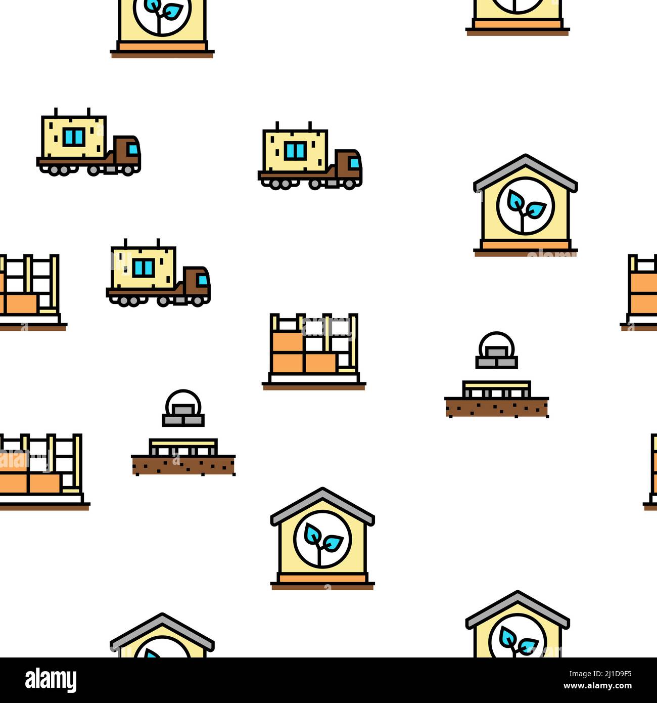 Timber Frame House Vector Seamless Pattern Stock Vector Image & Art - Alamy