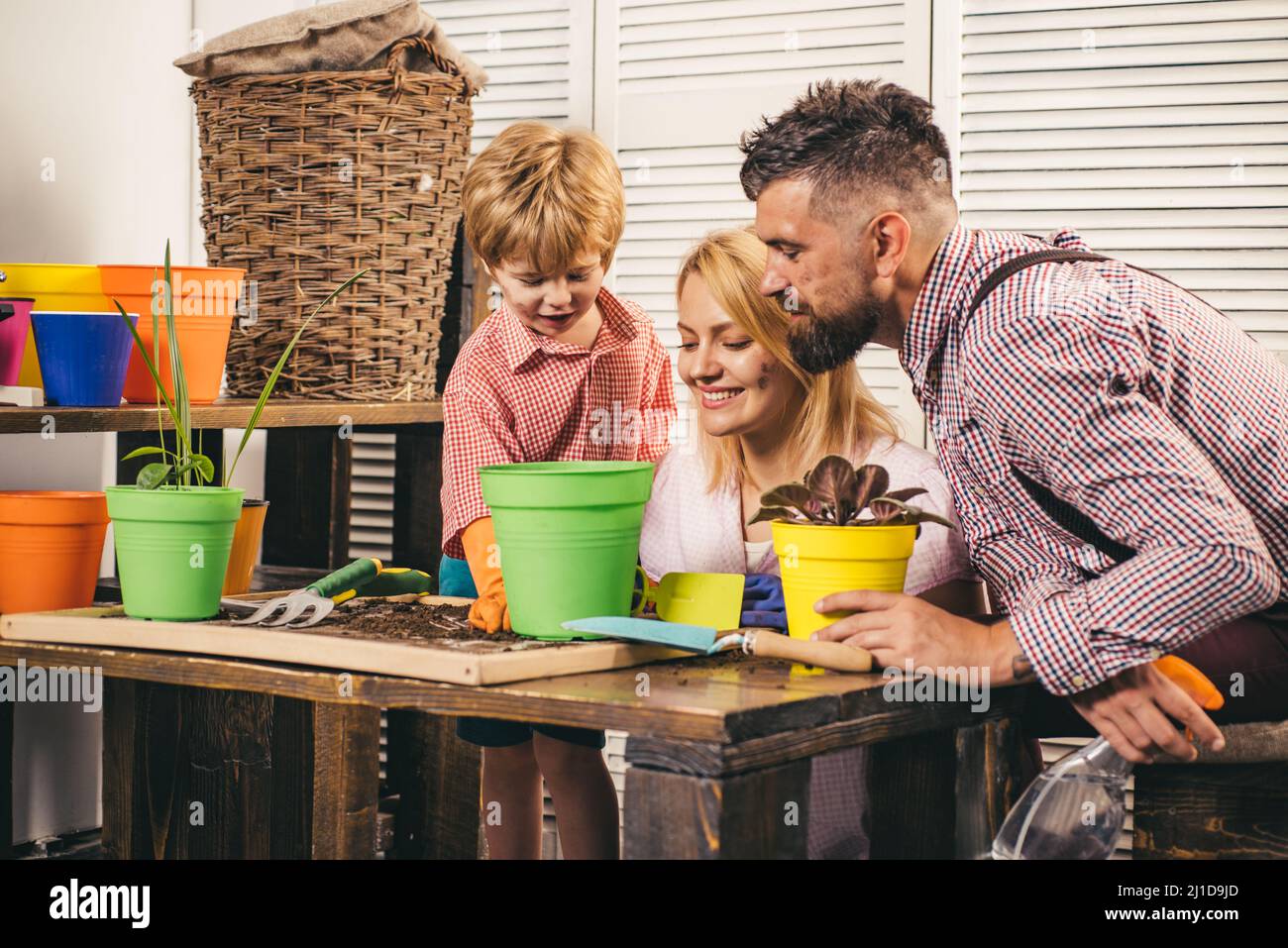 Happy family mother, father and child. Happy family with children ...