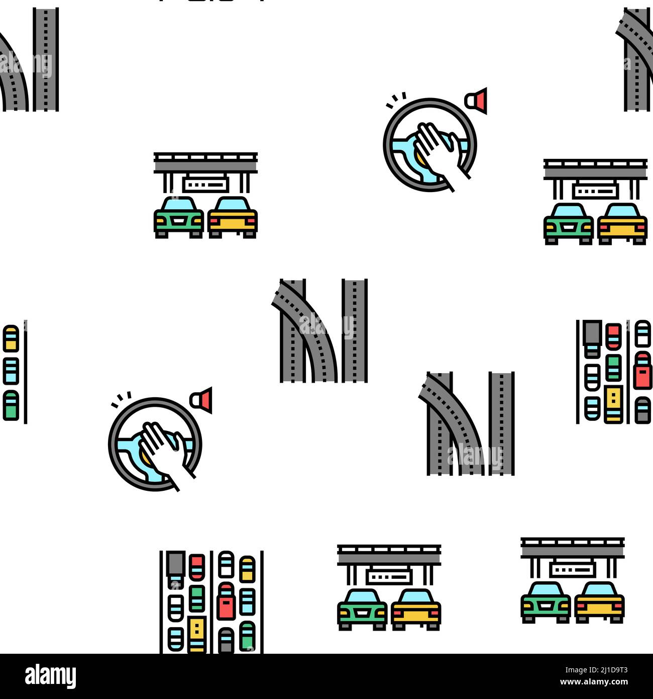 Car accident with traffic jam Cut Out Stock Images & Pictures - Alamy