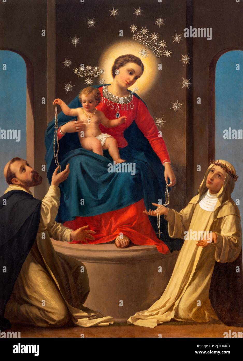 MONOPOLI, ITALY - MARCH 6, 2022: Painting of Madonna with the ...