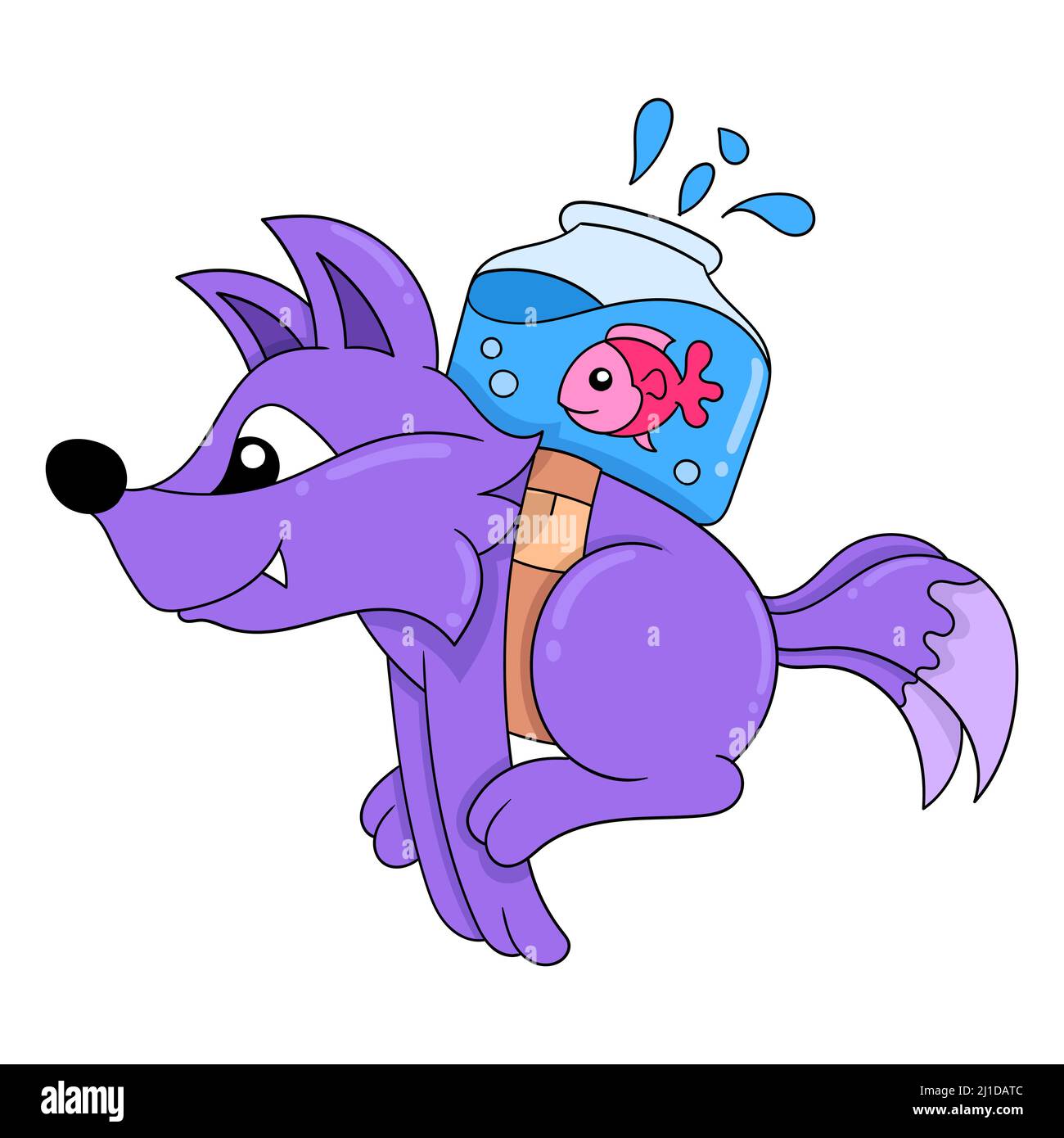 Cartoon fox running hi-res stock photography and images - Alamy