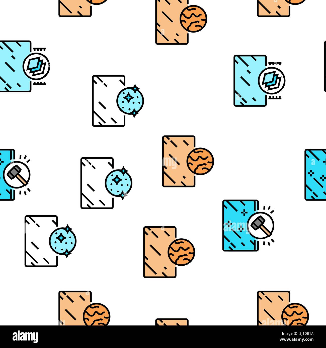 Mirror Installation Vector Seamless Pattern Stock Vector Image & Art ...