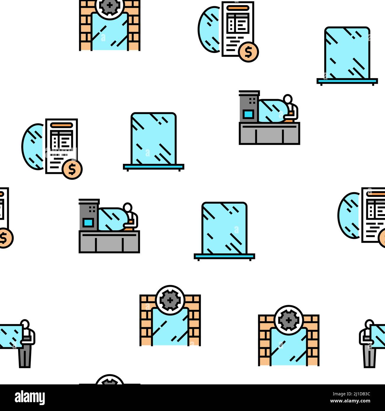 Mirror Installation Vector Seamless Pattern Stock Vector Image & Art ...