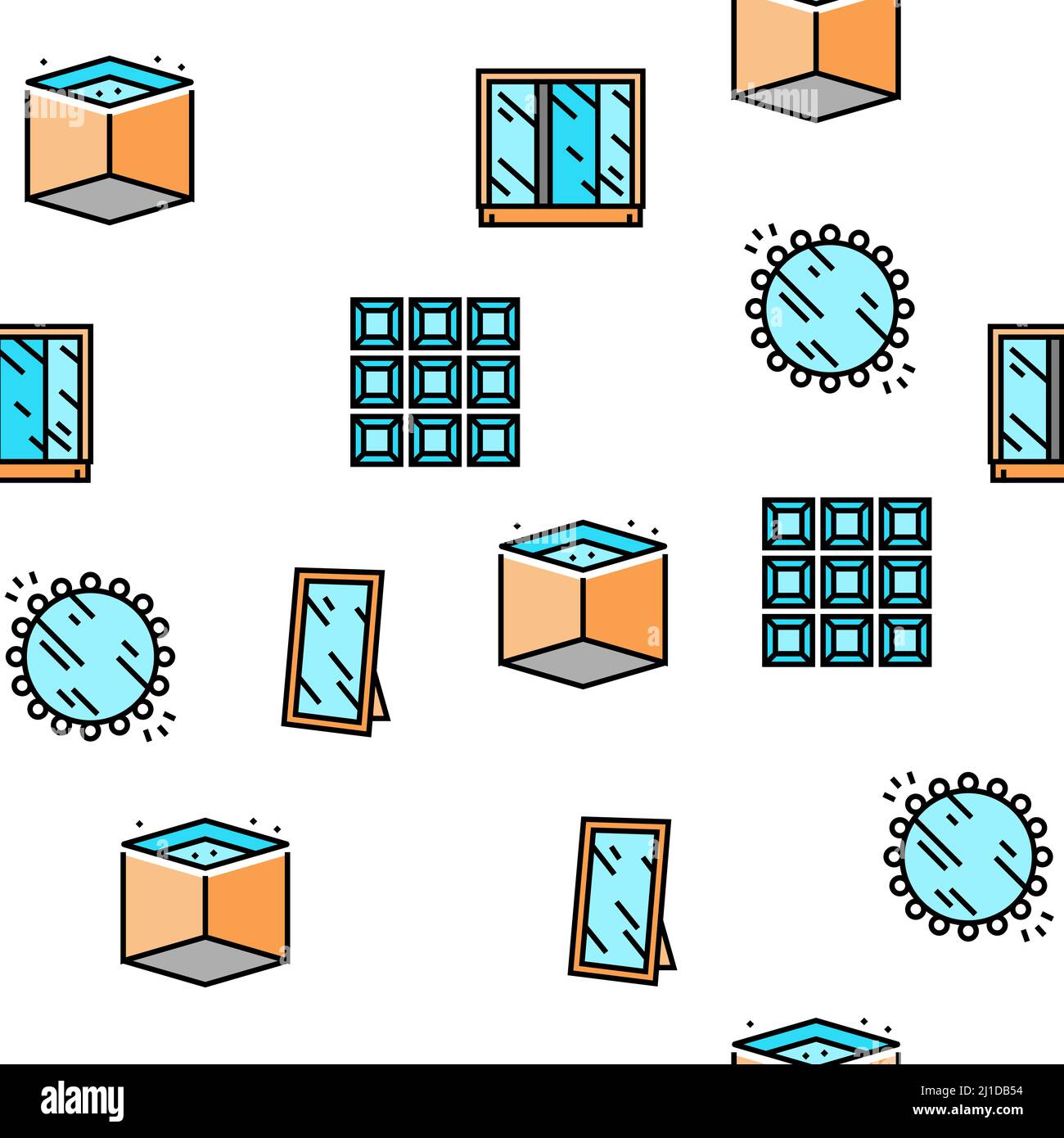 Mirror Installation Vector Seamless Pattern Stock Vector Image & Art ...