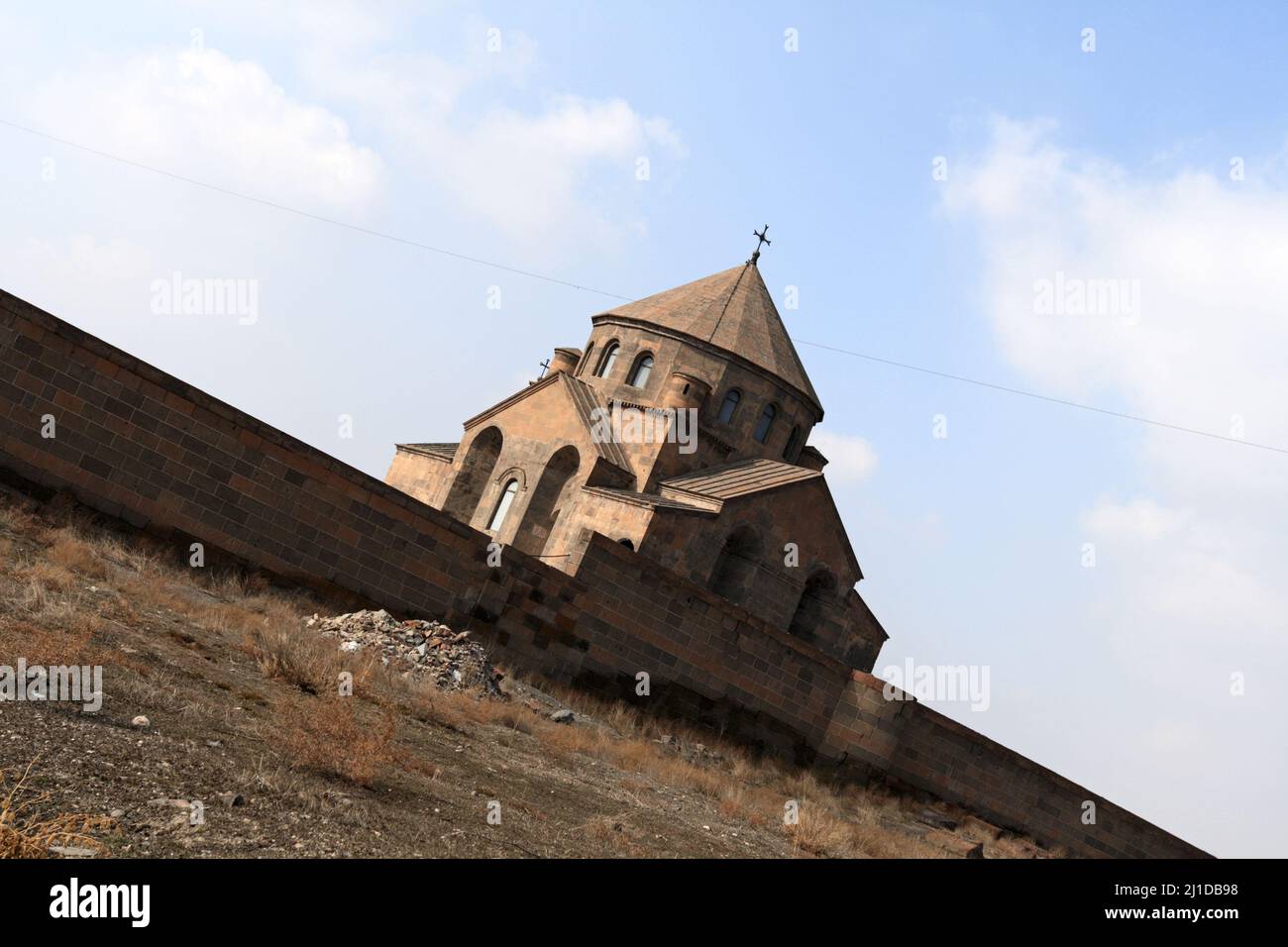 The ancient convent on the sky background Stock Photo - Alamy