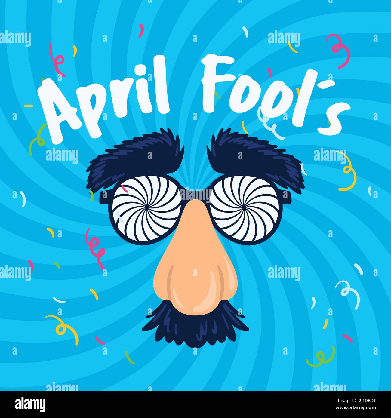 Isolated funny glasses with nose April fool Vector Stock Vector Image ...