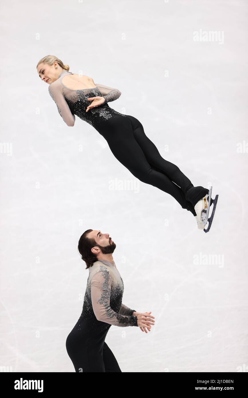 Ashley CAIN-GRIBBLE & Timothy LEDUC (USA), during Pairs Free Skating ...
