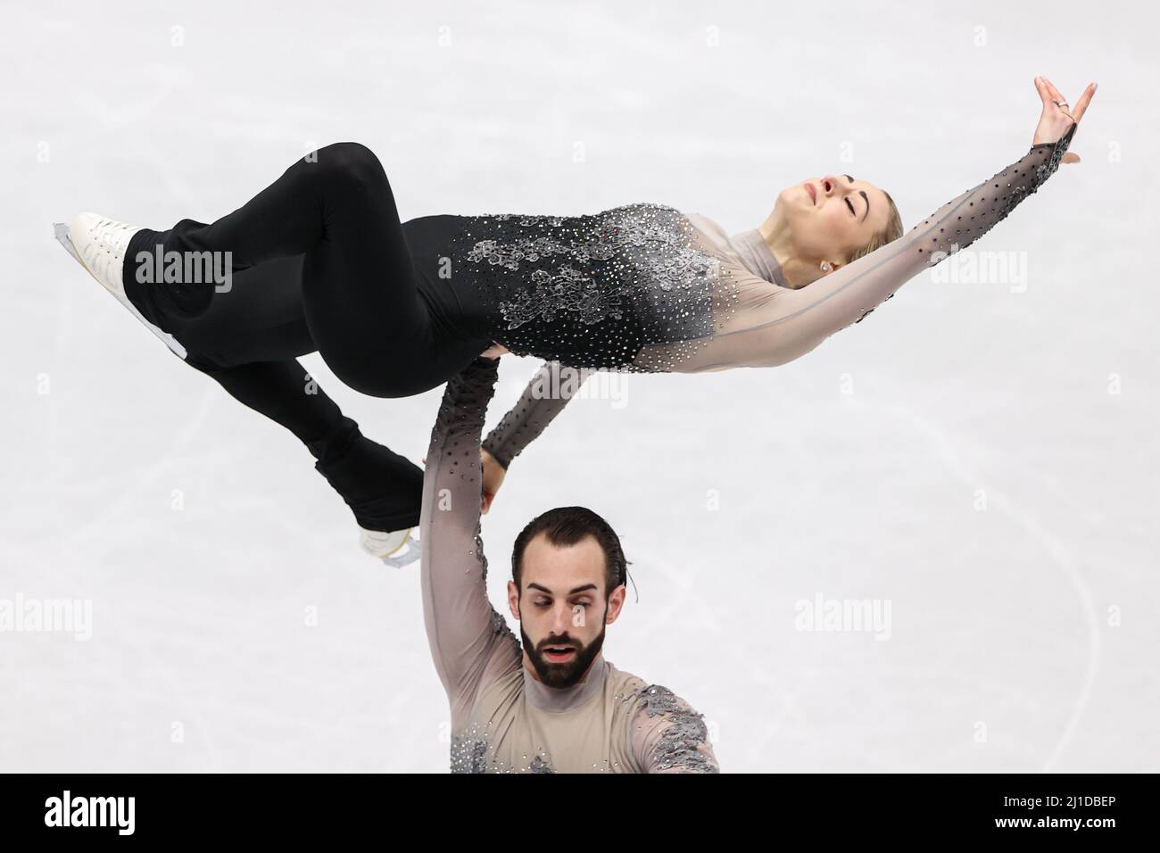Ashley CAIN-GRIBBLE & Timothy LEDUC (USA), during Pairs Free Skating ...