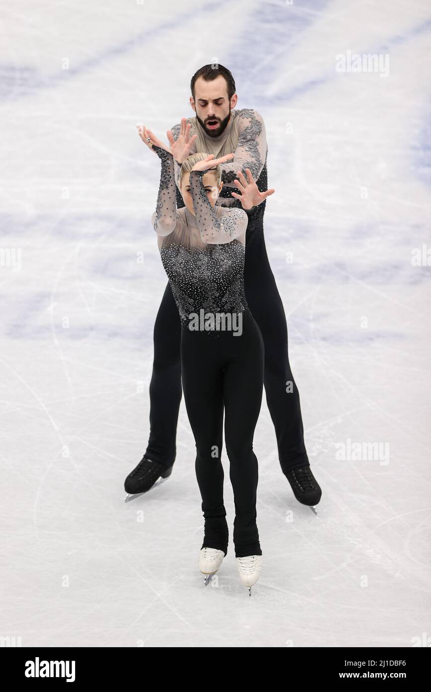Ashley CAIN-GRIBBLE & Timothy LEDUC (USA), during Pairs Free Skating ...