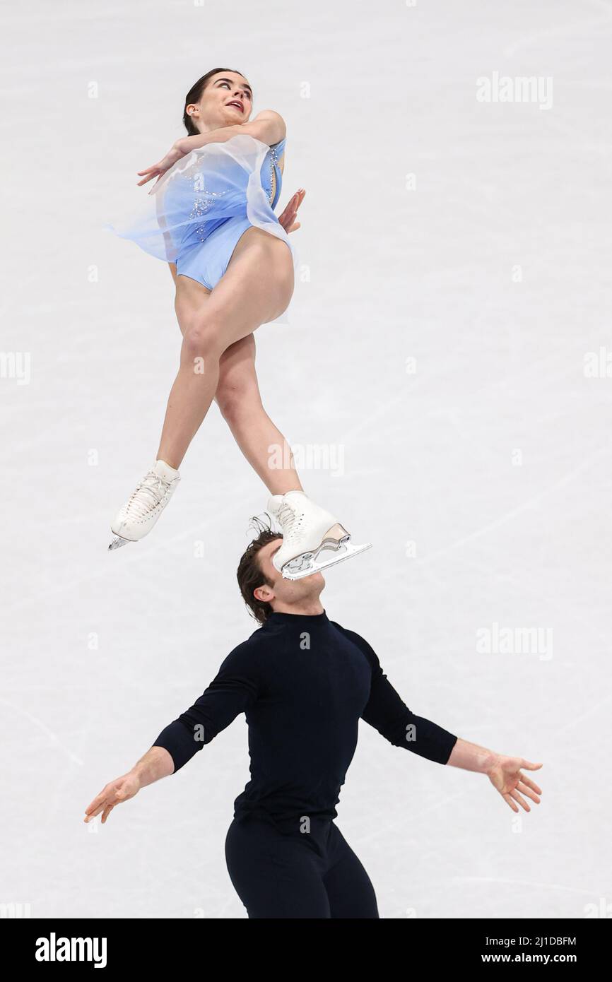 Evelyn WALSH & Trennt MICHAUD (CAN), during Pairs Free Skating, at the ...