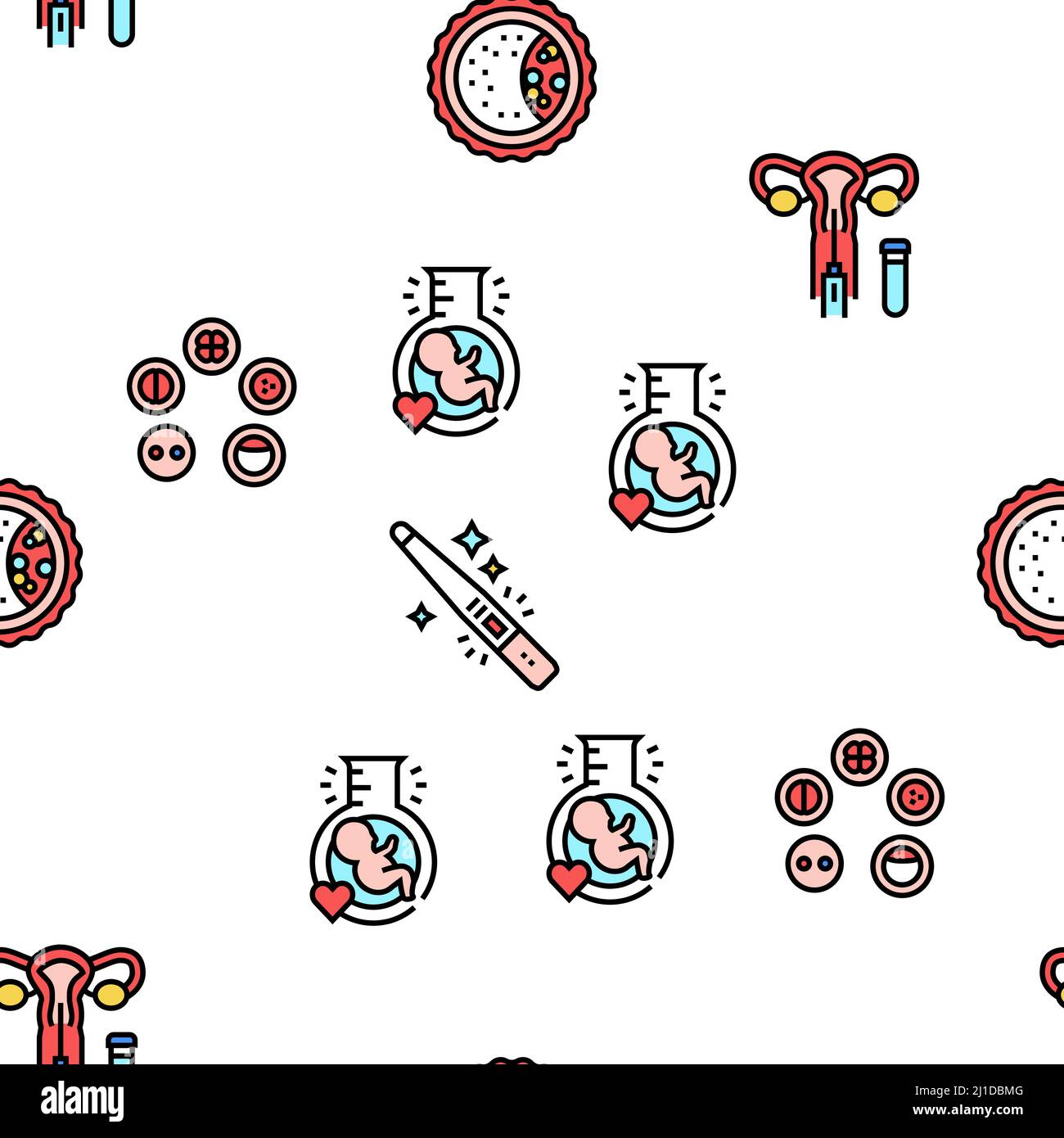 Fertilization Treat Vector Seamless Pattern Stock Vector Image & Art ...