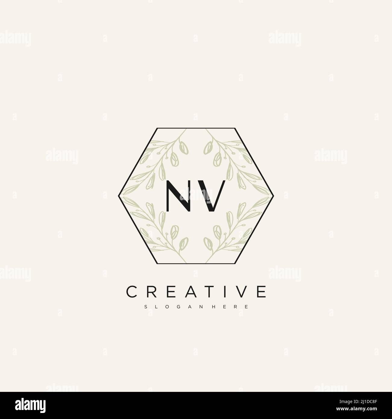 NV Initial Letter Flower Logo Template Vector premium vector Stock ...
