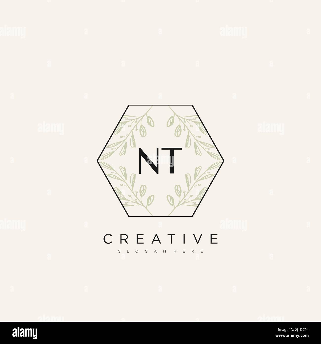 NT Initial Letter Flower Logo Template Vector premium vector Stock ...