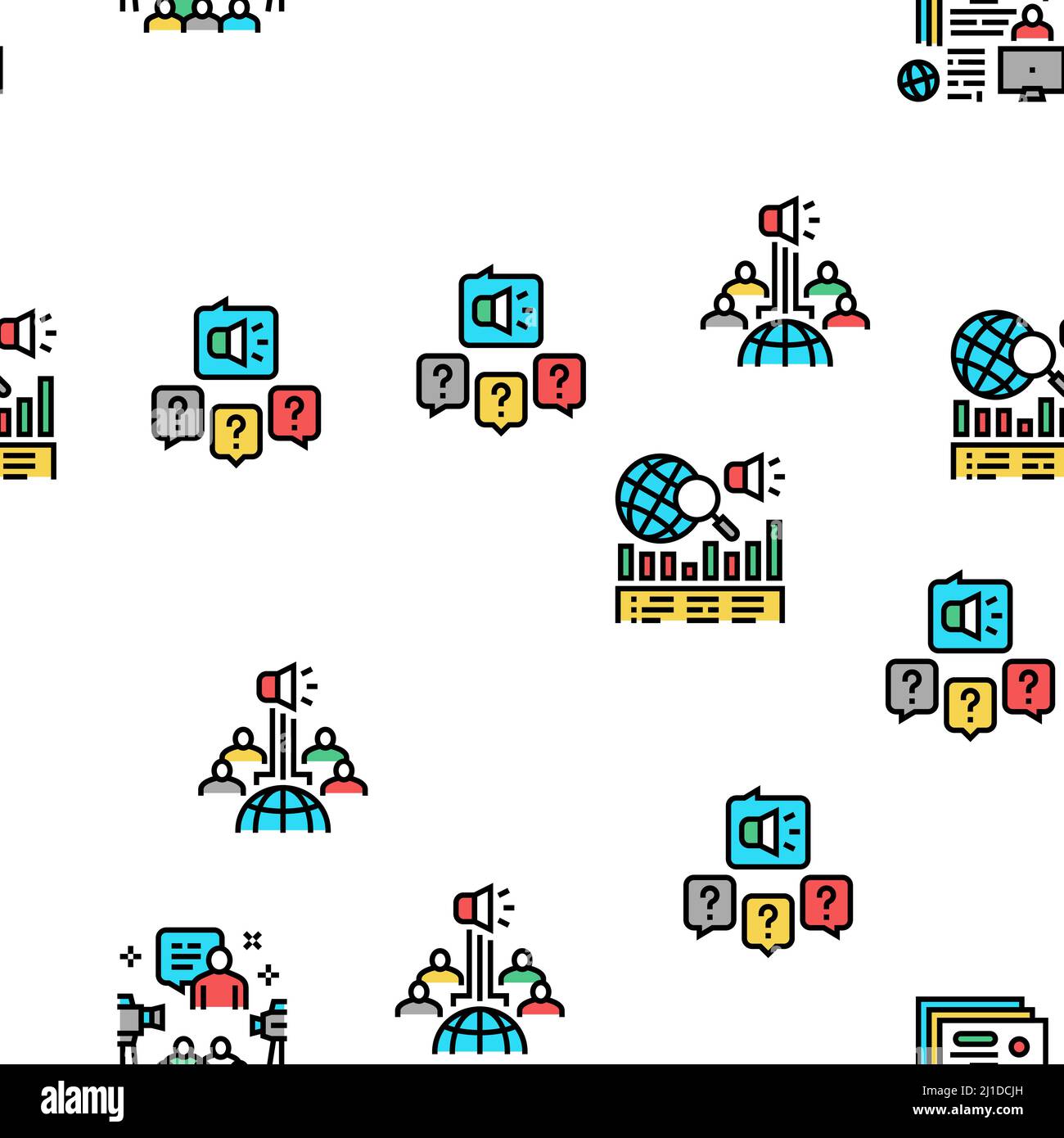 Pr Public Relations Vector Seamless Pattern Stock Vector Image & Art ...