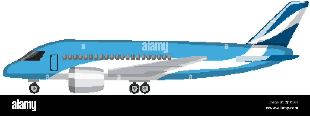 Airplane in cartoon style on white background illustration Stock Vector ...