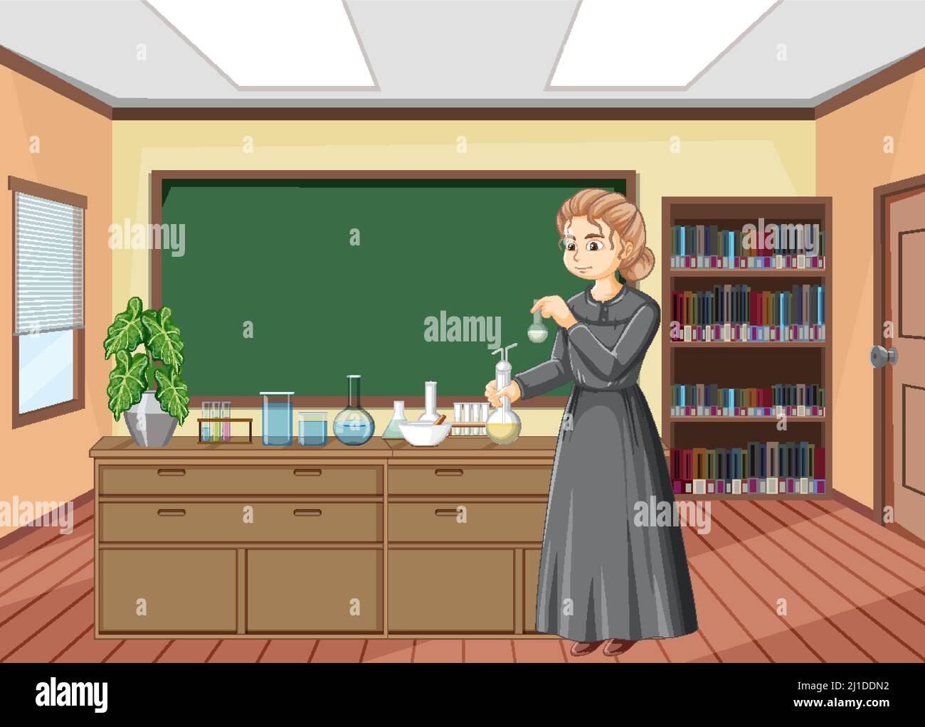 Marie curie cartoon character hi-res stock photography and images - Alamy