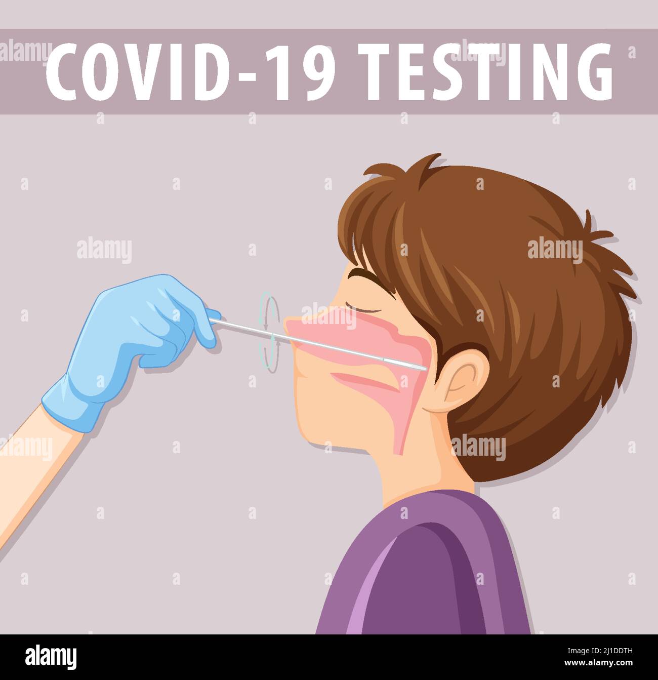 Covid 19 testing with antigen test kit illustration Stock Vector Image ...