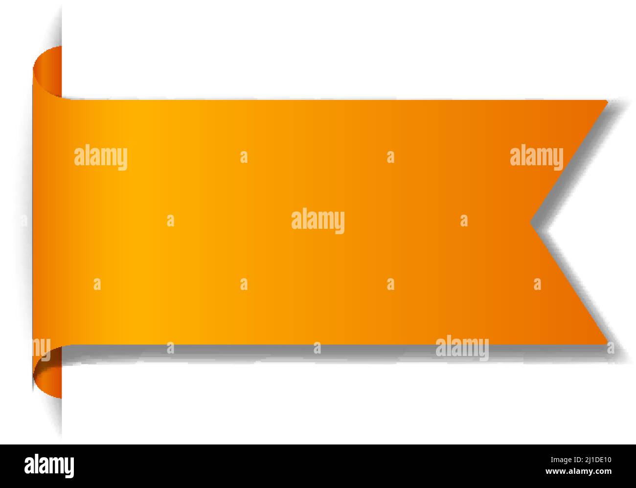 Orange banner design on white background illustration Stock Vector ...